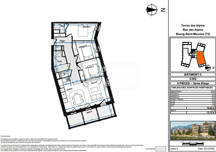 Appartement à vendre - Bourg-Saint-Maurice, Bourg-Saint-Maurice - 4 pièces - 3 chambres