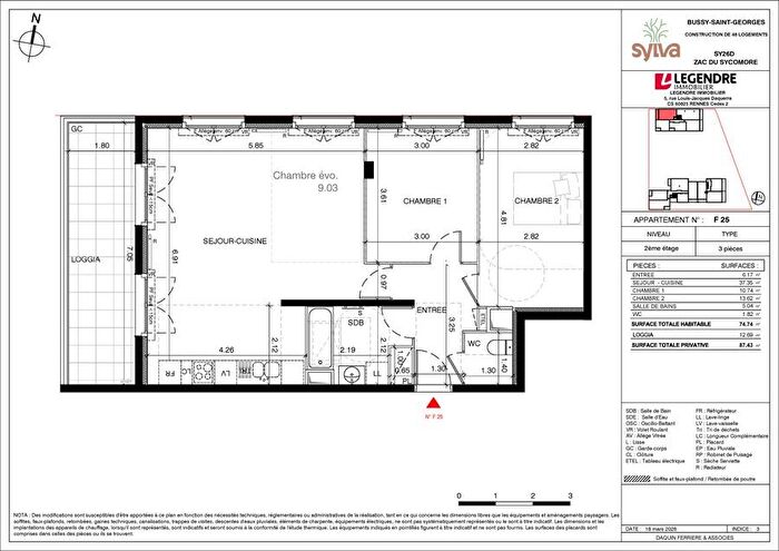 Bussy-Saint-Georges : Appartement 3 pièces à vendre