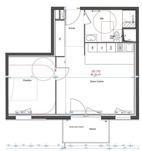 Appartement à vendre - Aubervilliers, Firmin Génier, Sadi Carnot - 2 pièces - 1 chambre