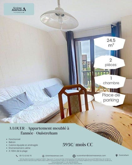 Appartement 2 pièces à louer à Riva Bella, Ouistreham