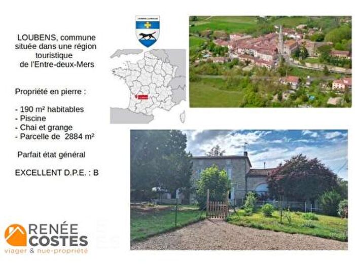 Maison à vendre - La Réole - 6 pièces - 4 chambres