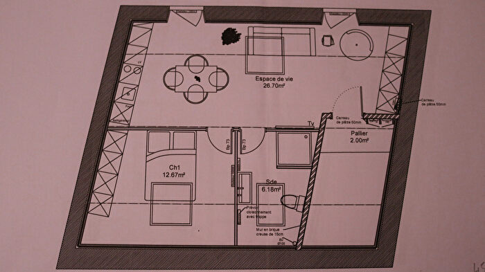 Appartement à vendre - Audierne - 2 pièces - 1 chambre