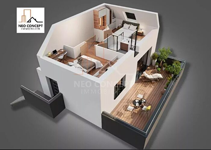 Appartement à louer - Niederschaeffolsheim - 3 pièces - 2 chambres