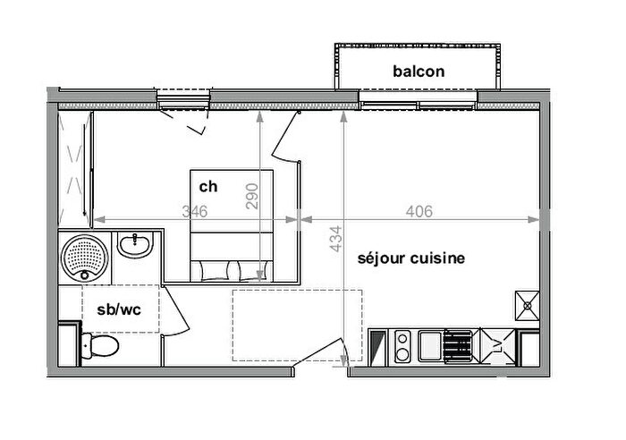 Appartement 2 pièces à louer à Darnétal