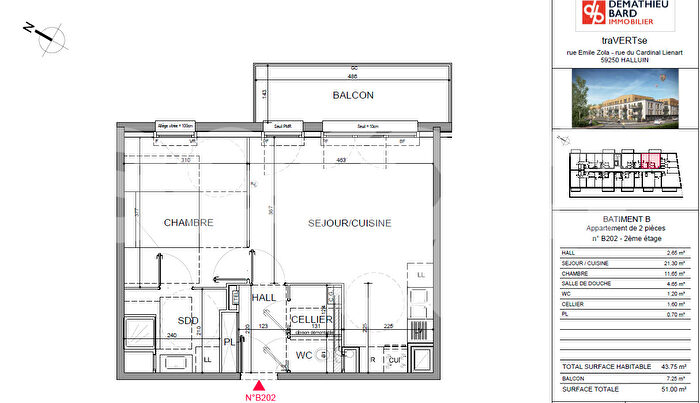Appartement 2 pièces à louer - Halluin, Centre-ville