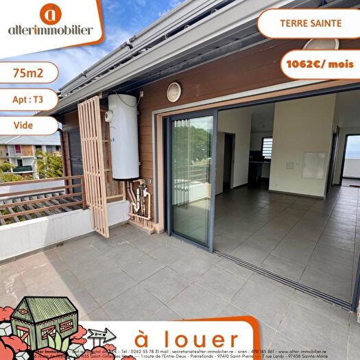 Appartement à louer - Saint-Pierre - 3 pièces - 2 chambres