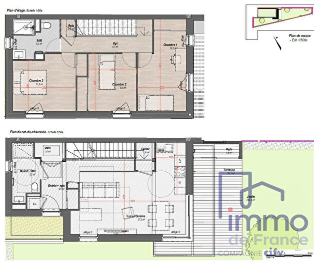 Appartement à vendre - Saint-Bonnet-les-Oules - 4 pièces - 3 chambres
