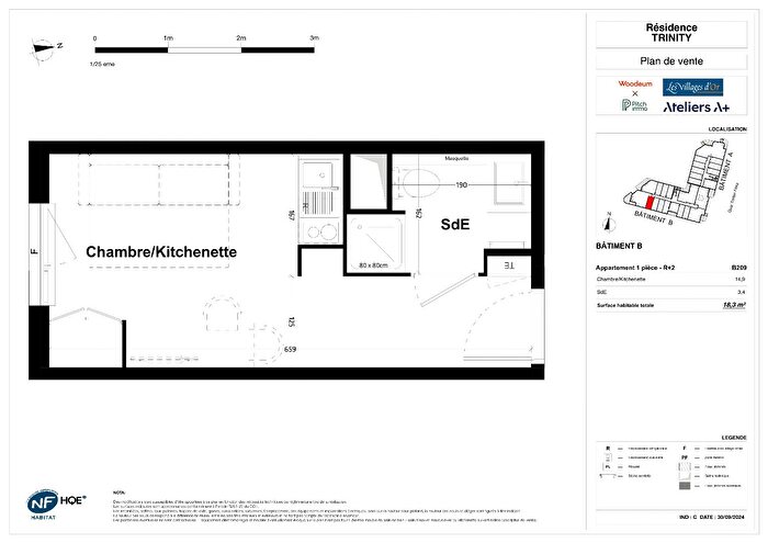 Montpellier, Ovalie, Bagatelle, Pas du Loup : Appartement 1 pièce à louer