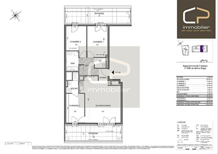 Appartement 4 pièces à Annecy, Romains, à vendre