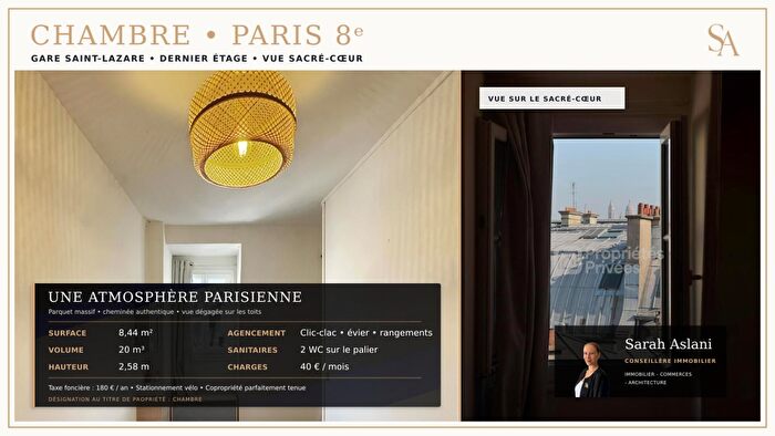 Appartement 1 pièce à vendre à Paris 8ème, Mairie
