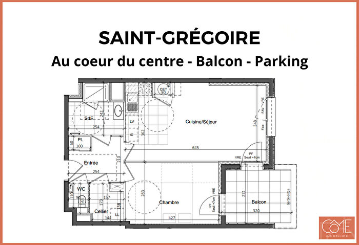 Saint-Grégoire : Appartement 2 pièces à vendre