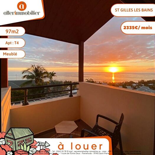 Appartement à louer - Saint-Paul - 4 pièces - 3 chambres