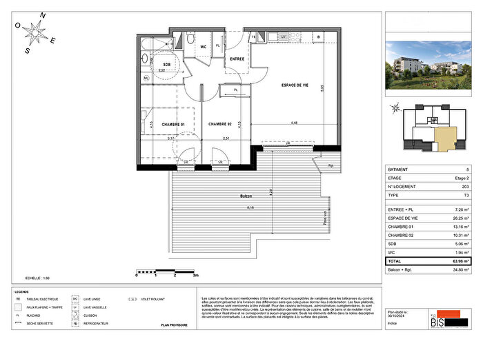Sciez : Appartement 3 pièces à vendre