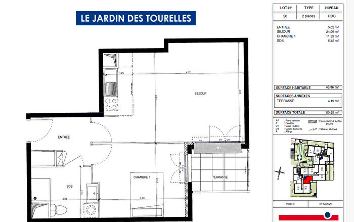 Vaujours - Appartement 2 pièces à louer