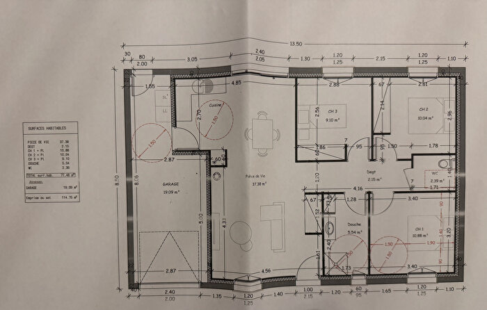 Maison à louer - Saint-Julien-des-Landes - 4 pièces - 3 chambres