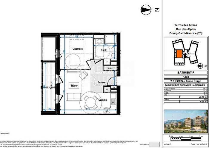 Appartement à vendre - Bourg-Saint-Maurice, Bourg-Saint-Maurice - 2 pièces - 1 chambre
