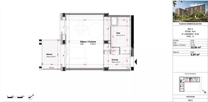 Ferney-Voltaire - Appartement 1 pièce à vendre