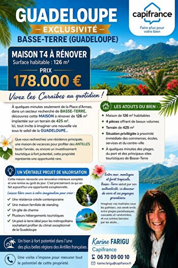 Maison 4 pièces à vendre à Basse-Terre