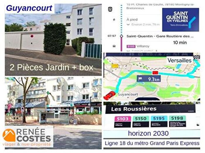 Appartement à vendre - Guyancourt - 2 pièces - 1 chambre