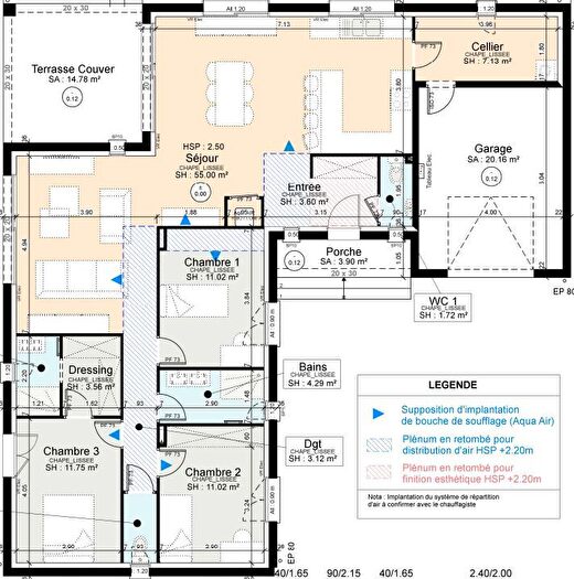 Maison à vendre - Pujaudran - 4 pièces - 3 chambres