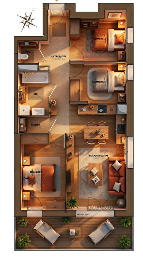 Appartement à vendre - Seynod, Périphérie - 4 pièces - 3 chambres