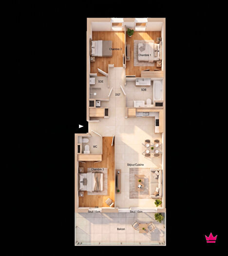 Appartement 4 pièces à vendre à Simandres