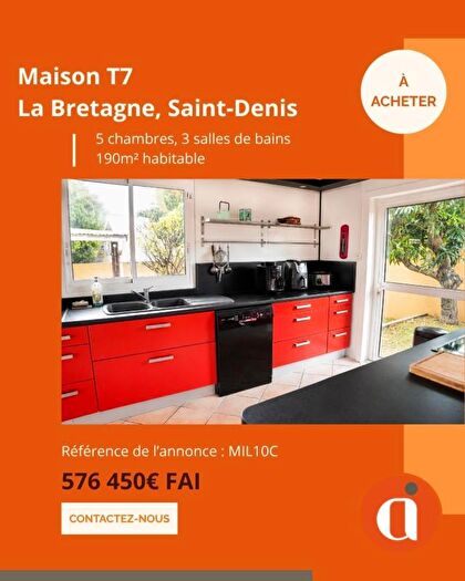 Saint-Denis : Maison 7 pièces à vendre