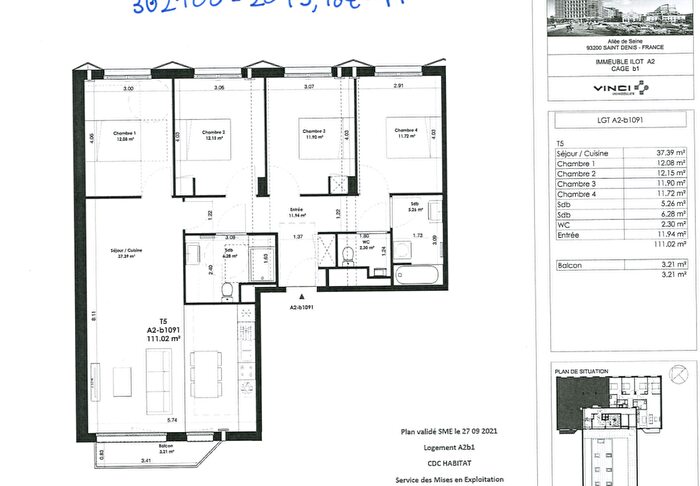 Appartement à louer - Saint-Denis, Pleyel - 4 pièces