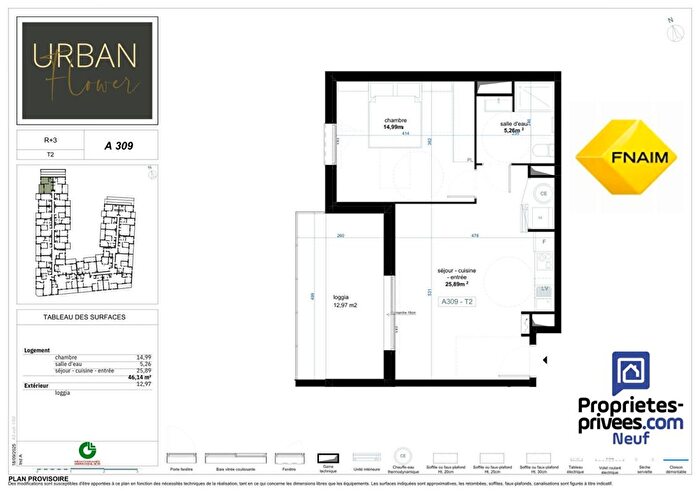 Appartement à vendre - Narbonne, Egassieral - 2 pièces - 1 chambre