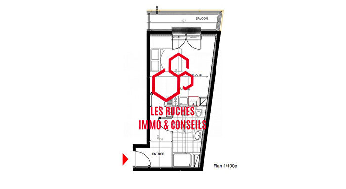 Appartement à vendre - Montévrain - 1 pièce