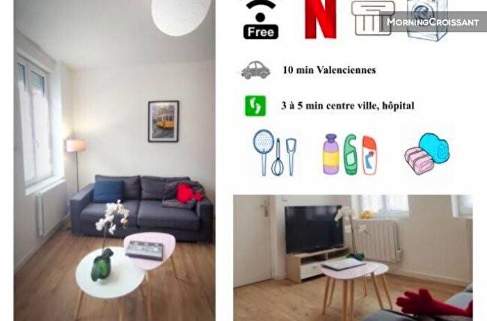 Appartement à louer - Centre Ville Nord, Denain - 2 pièces - 1 chambre