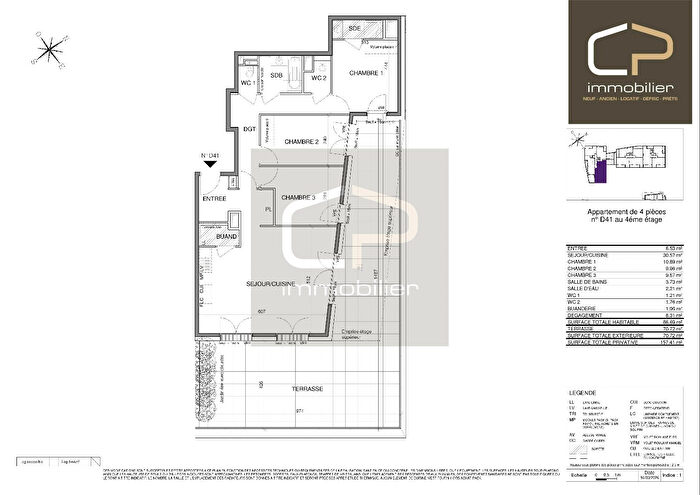 Annecy, Romains : Appartement 4 pièces à vendre