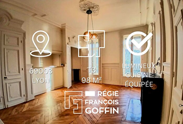 Appartement à louer - Lyon e , Mutualité, Préfecture, Moncey - 3 pièces - 2 chambres