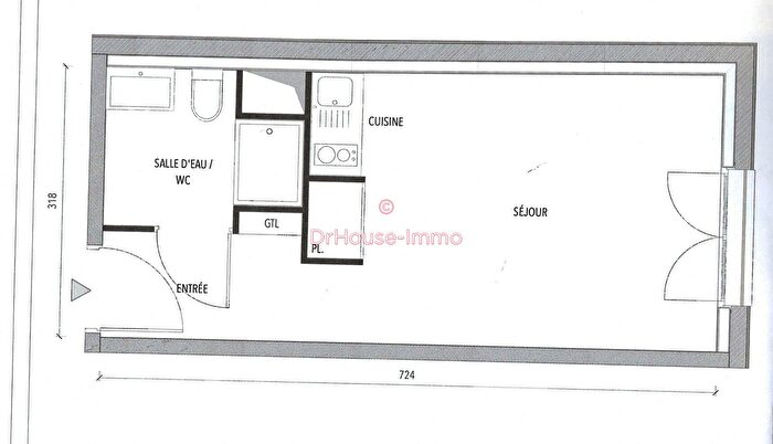 Reims, Courlancy, Porte de Paris, Bois d'Amour : Appartement 1 pièce à louer