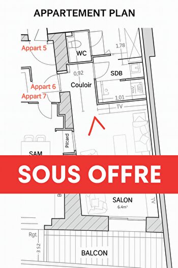 Appartement à vendre - Aubagne, Centre-ville, Beaumond - 1 pièce