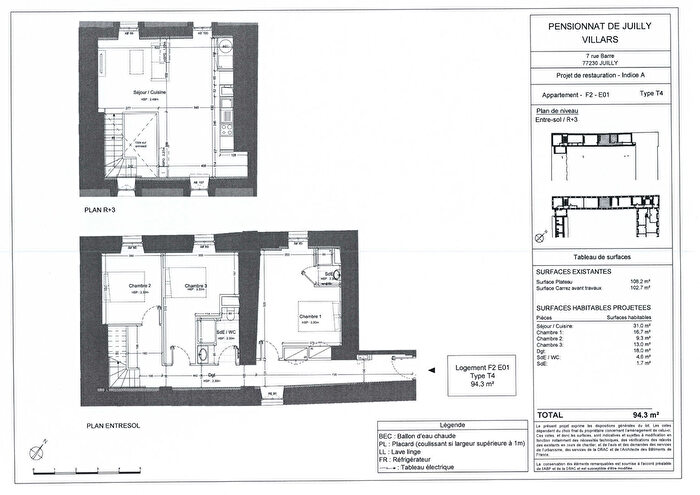 Appartement 4 pièces à Juilly, à louer