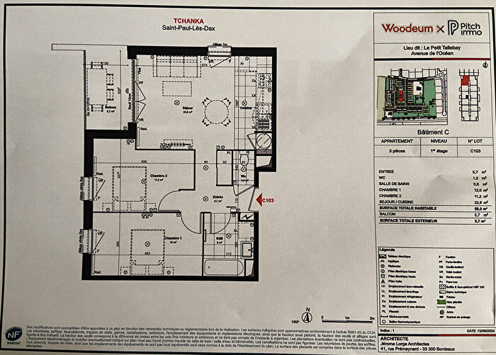 Appartement 3 pièces à Saint-Paul-lès-Dax, La Pince, La Pigneraie, Lesbordes, Hontarrède, à vendre