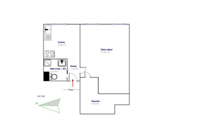 Appartement 1 pièce à Marseille 5ème, La Conception, à louer