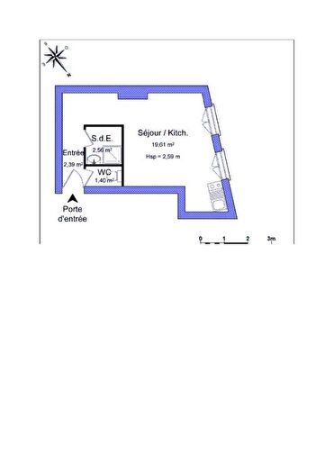 Appartement à louer - Nancy, Ville vieille, Léopold - 1 pièce