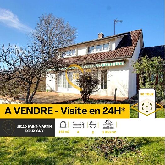 Maison à vendre - Saint-Martin-dAuxigny - 7 pièces - 4 chambres