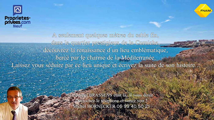 Appartement à vendre - Sète, La Corniche - 2 pièces - 1 chambre