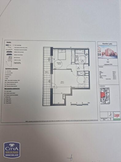 Appartement 2 pièces à louer à Lille, Centre-ville, Euralille