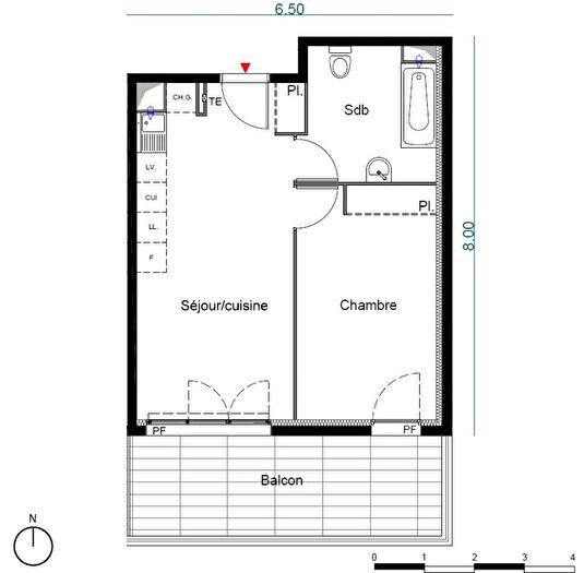 Appartement à louer - Avignon, Monclar - 2 pièces - 1 chambre