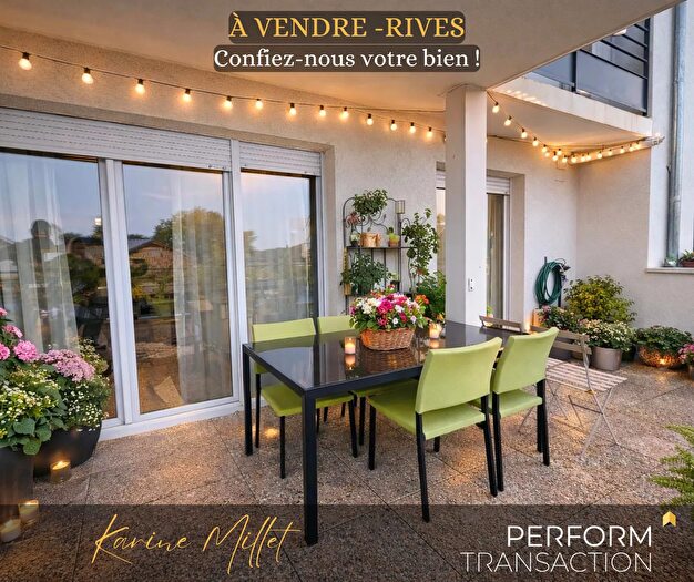 Appartement à vendre - Rives - 3 pièces - 2 chambres