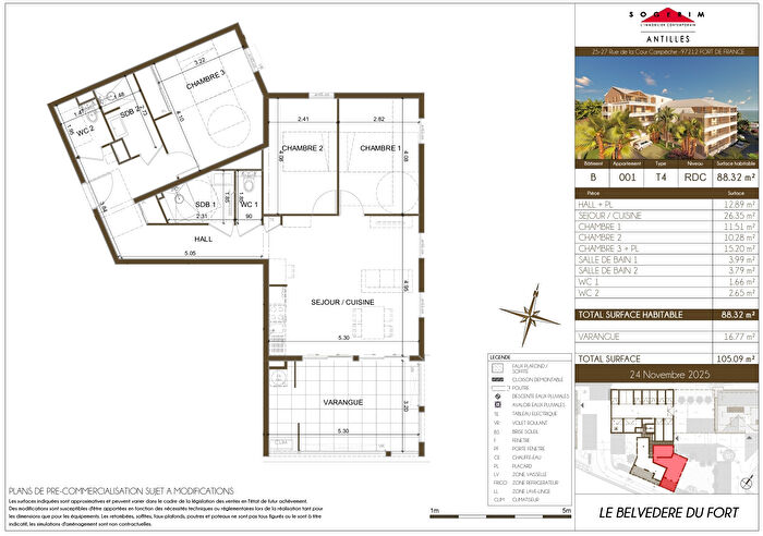 Appartement 4 pièces à vendre à Fort-de-France