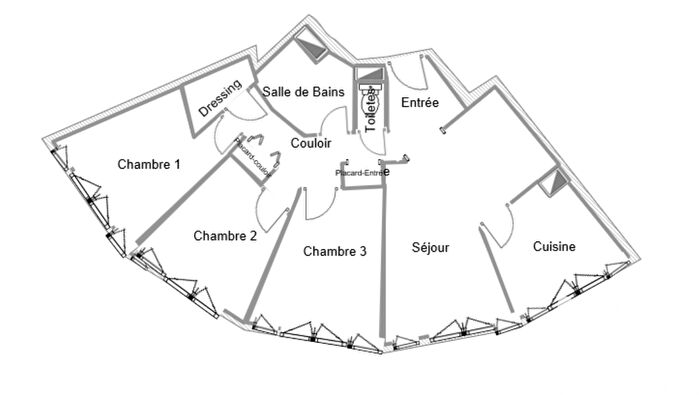 Appartement à vendre - Créteil, Palais - 4 pièces - 3 chambres