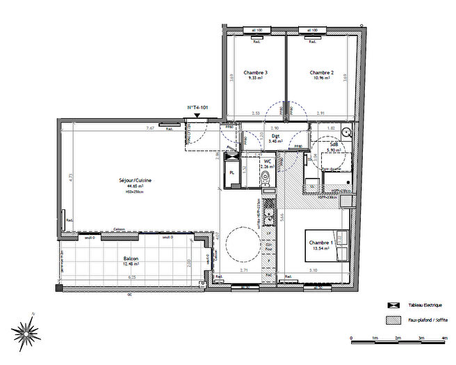 Appartement à vendre - Bonnefamille - 4 pièces - 3 chambres