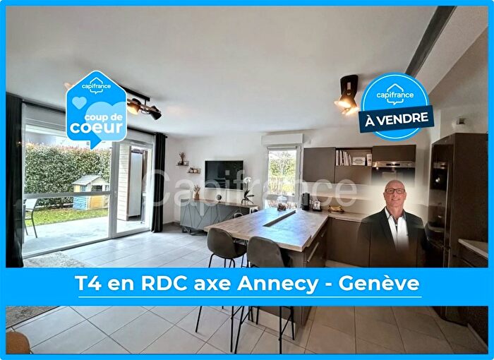 Appartement à vendre - Saint-Martin-Bellevue - 4 pièces - 3 chambres