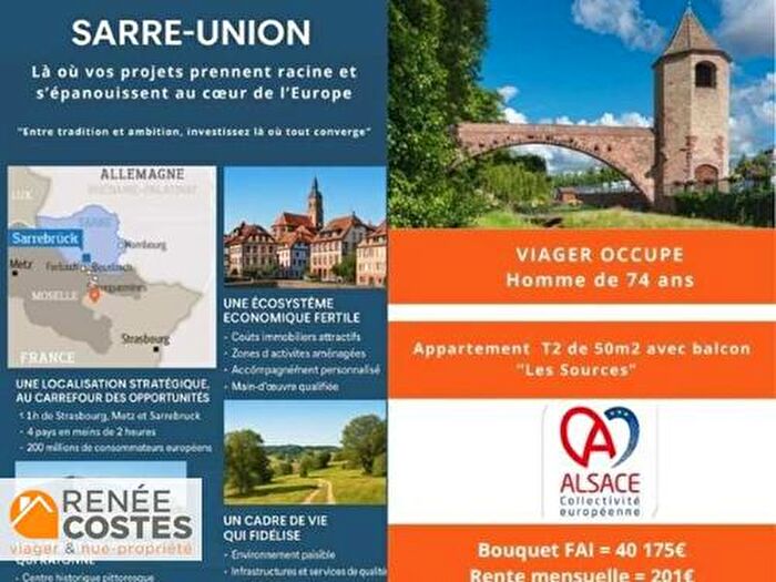 Appartement à vendre - Sarre-Union - 2 pièces - 1 chambre