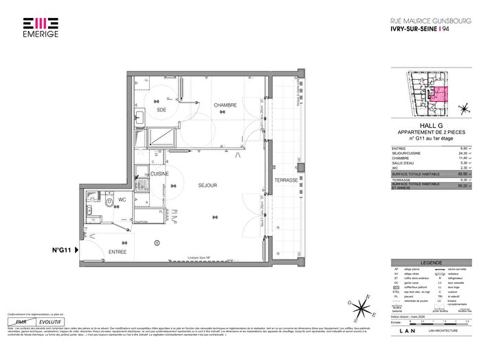 Ivry-sur-Seine, Ivry Port - Appartement 2 pièces à louer